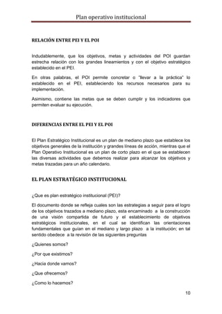 Plan operativo institucional POI - Administracion publica Peru- Plan de ...