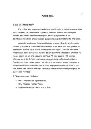 Plano real | DOCX