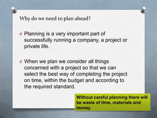 Plan & organise work | PPTX