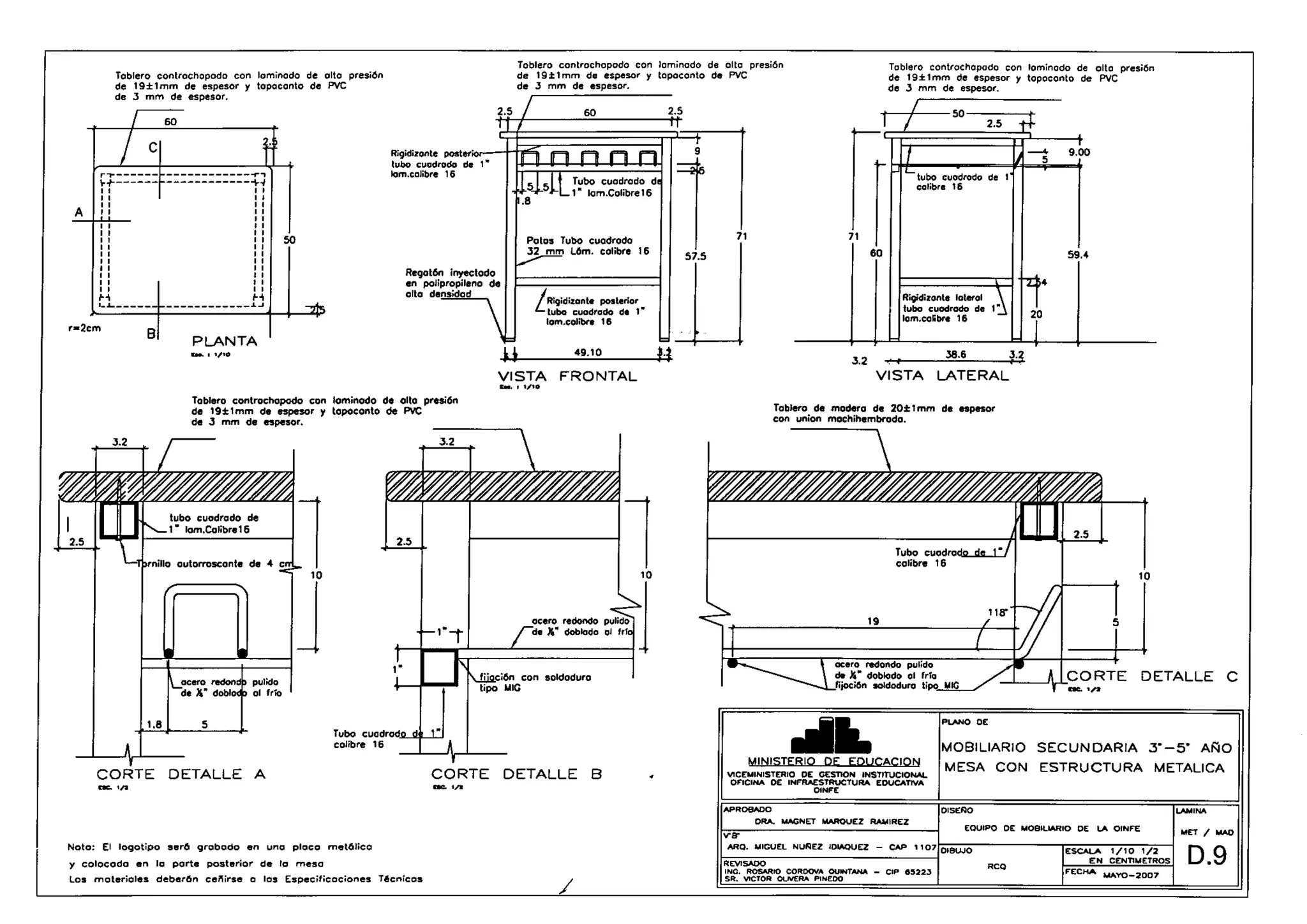 Planos mobiliario-metal-madera (1) | PDF