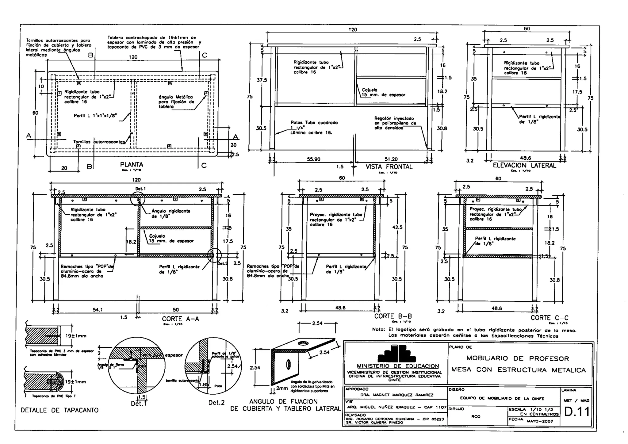 Planos mobiliario-metal-madera (1) | PDF