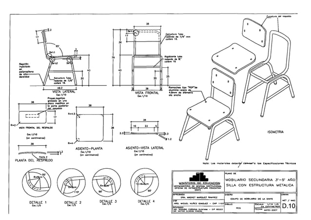 Planos mobiliario-metal-madera (1) | PDF