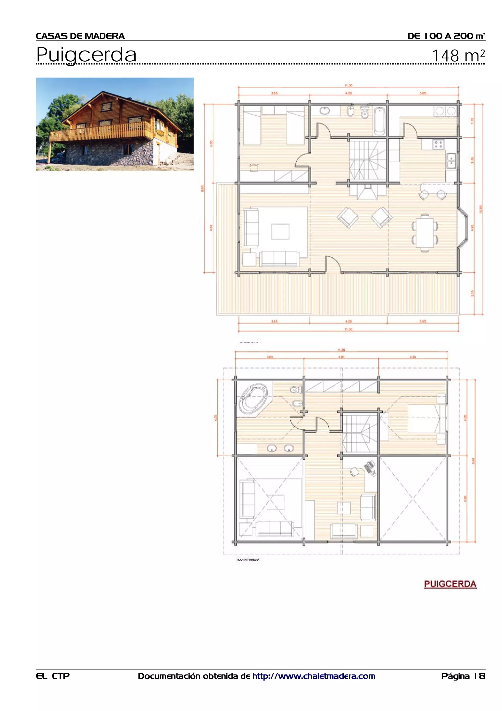 Planos casas madera_completo | PDF