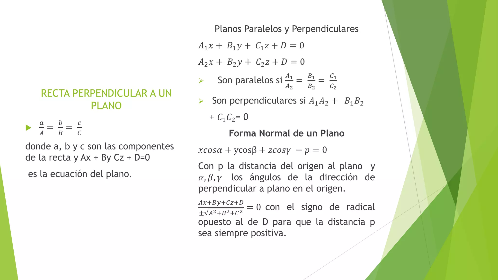 Planos y rectas en r3 | PPTX
