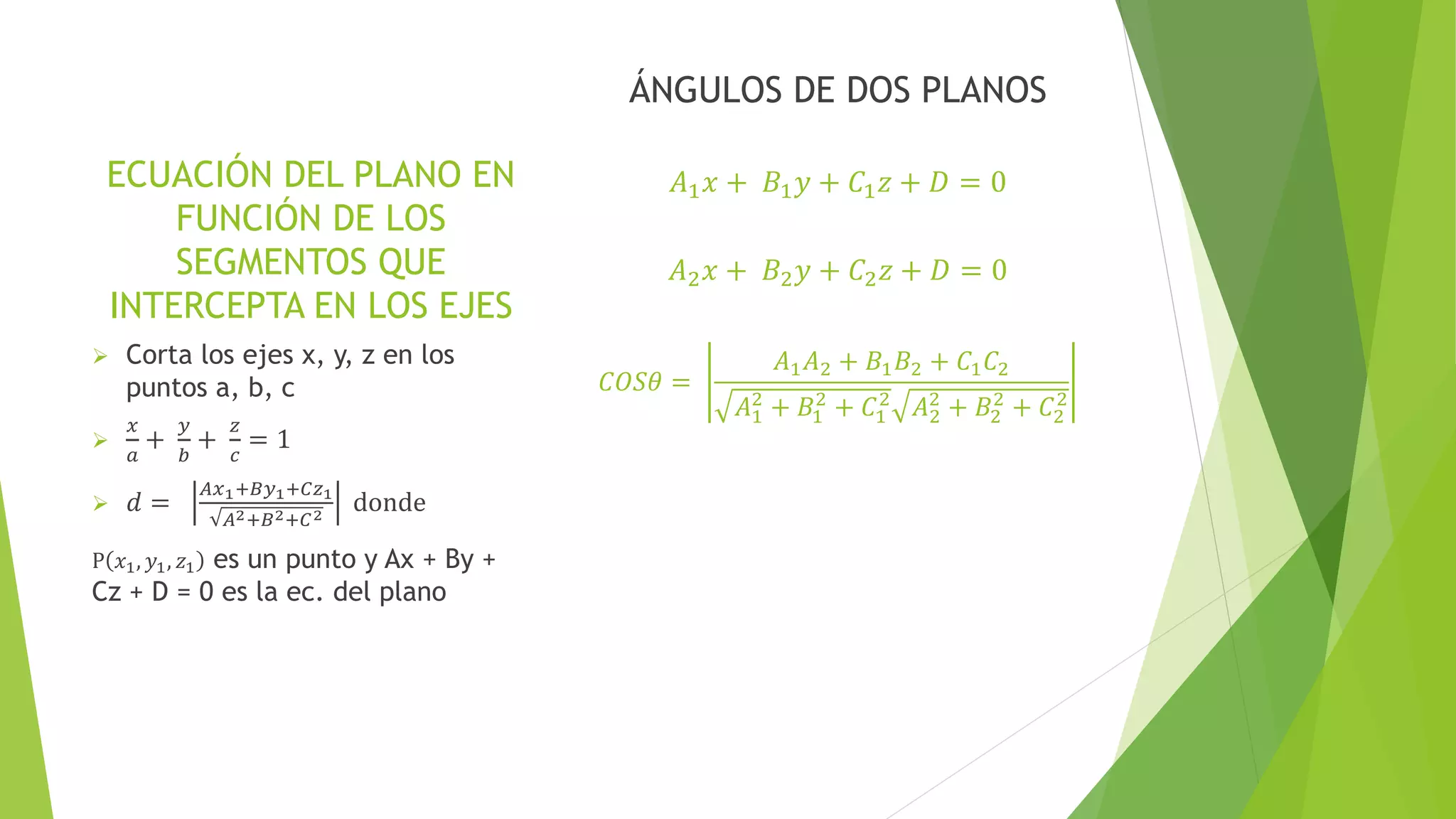 Planos y rectas en r3 | PPTX