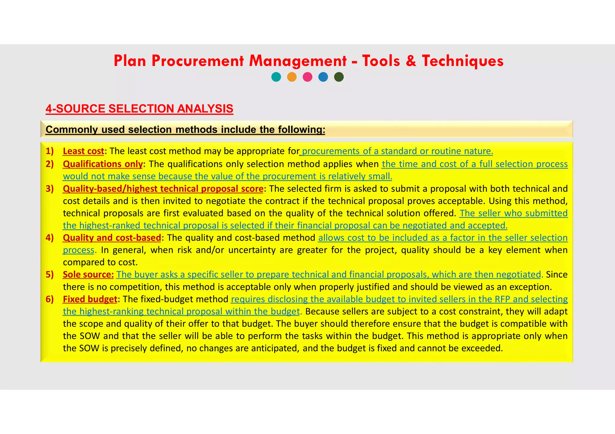 Plan procurement management | PDF