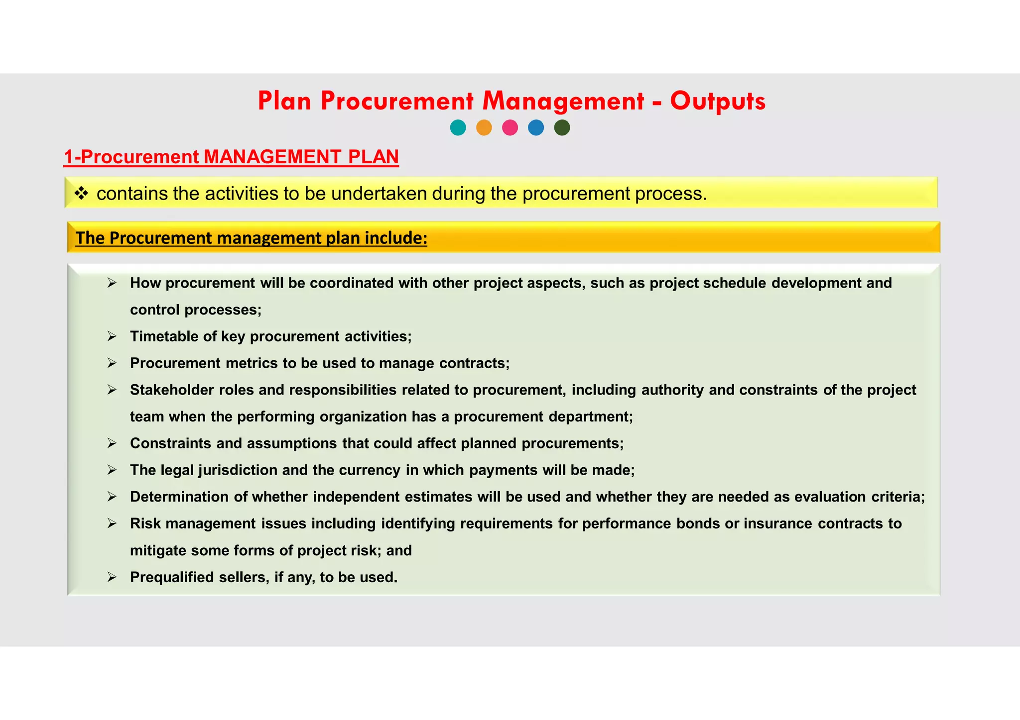 Plan procurement management | PDF