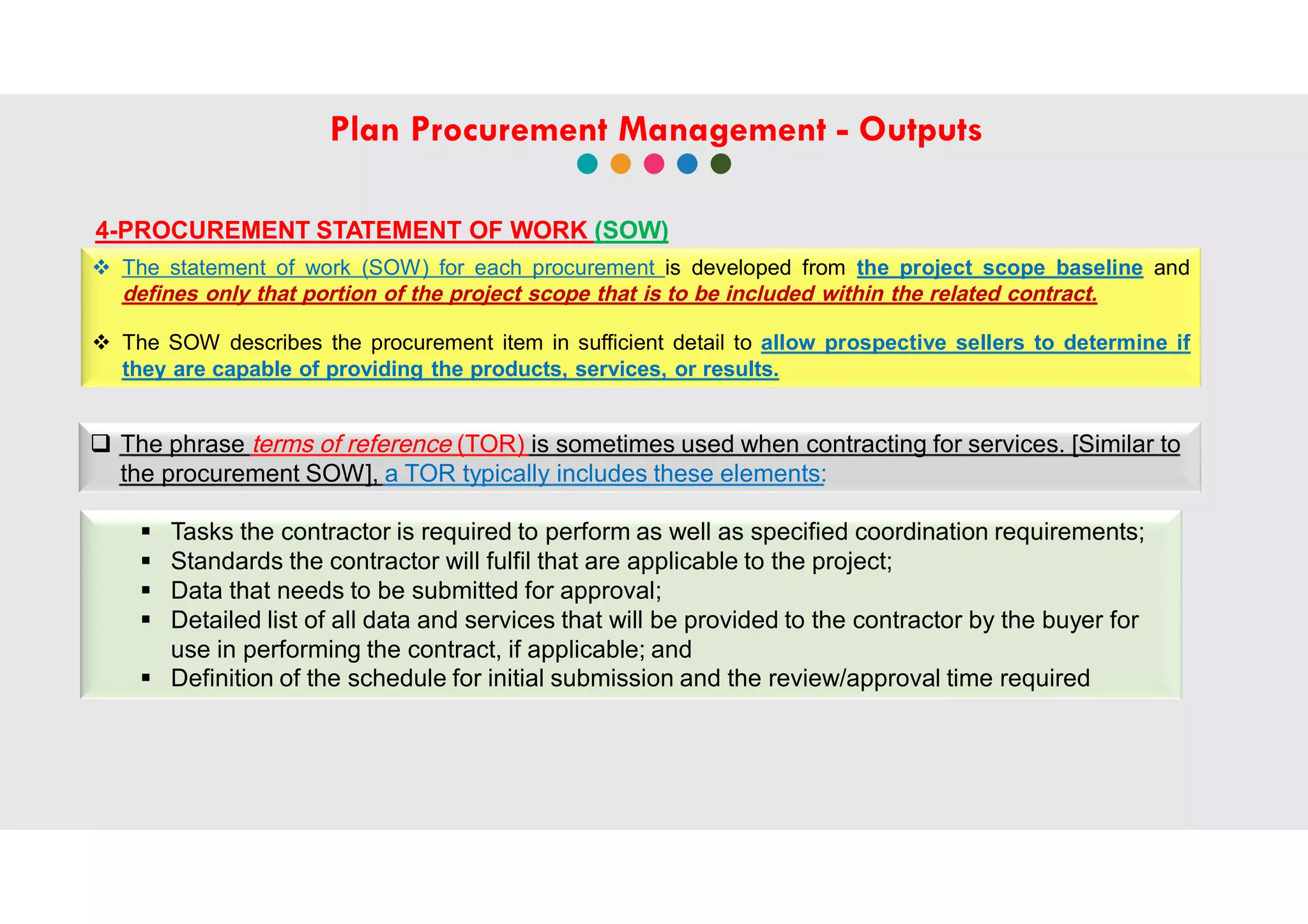 Plan procurement management | PDF