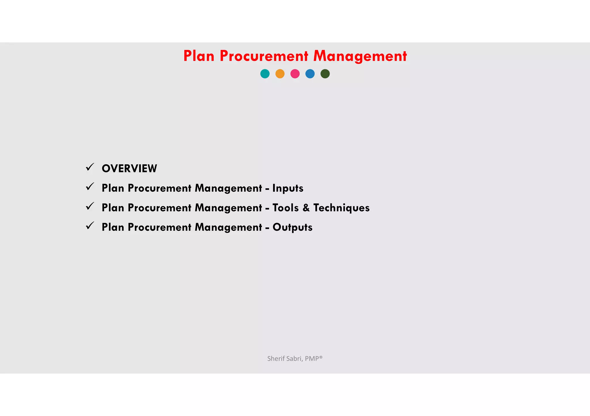 Plan procurement management | PDF