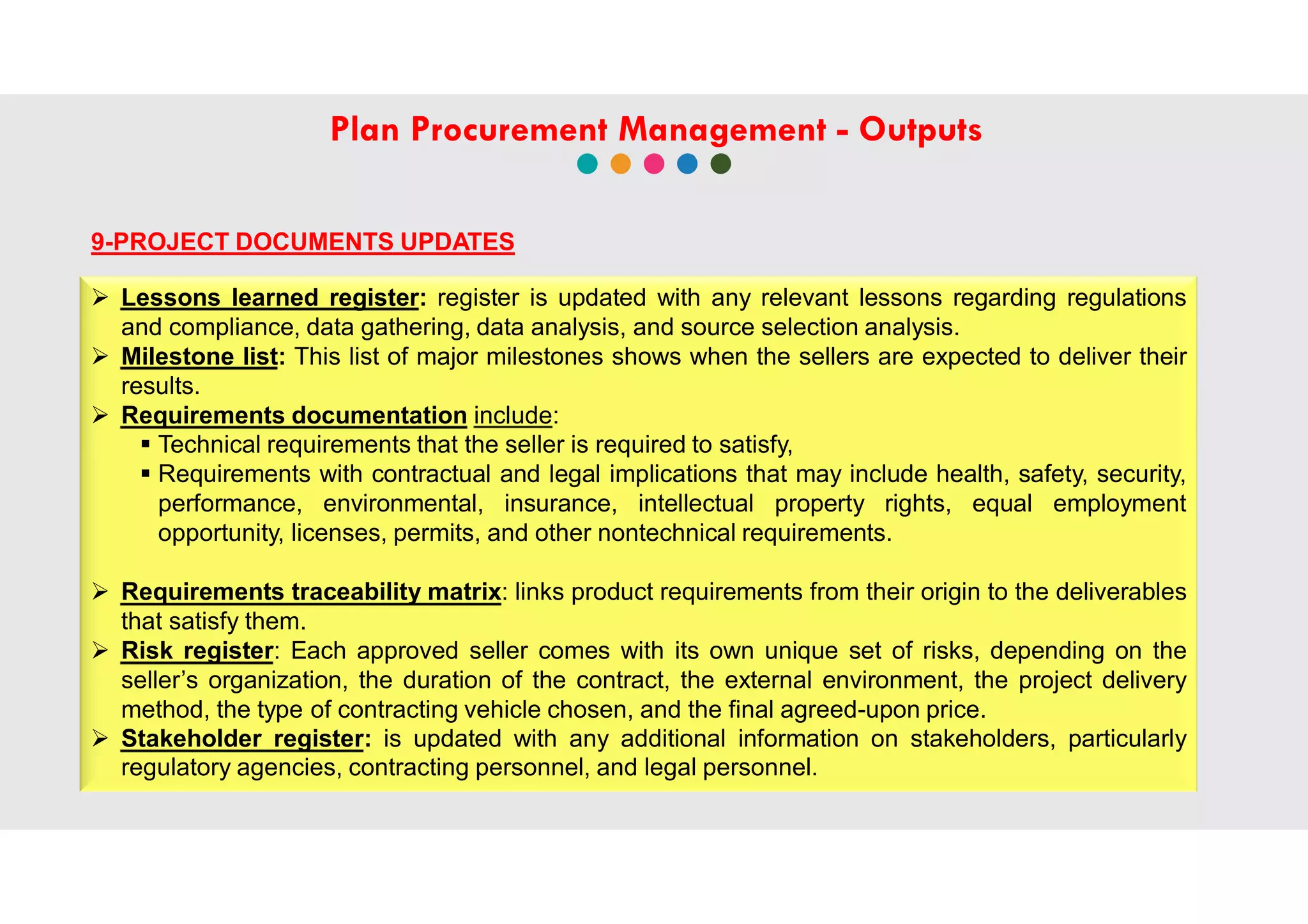 Plan procurement management | PDF