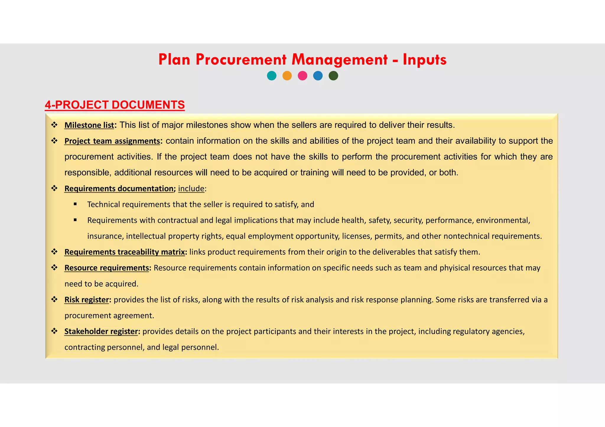 Plan procurement management | PDF