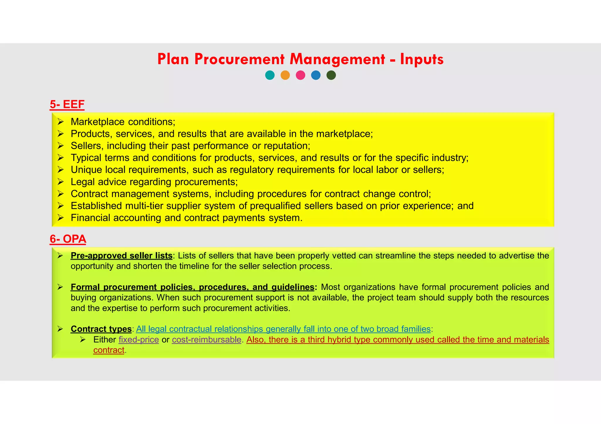 Plan procurement management | PDF