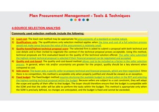 Plan procurement management | PDF