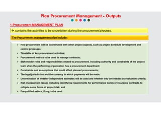 Plan procurement management | PDF