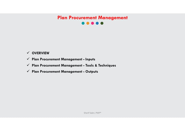 Plan procurement management | PPT