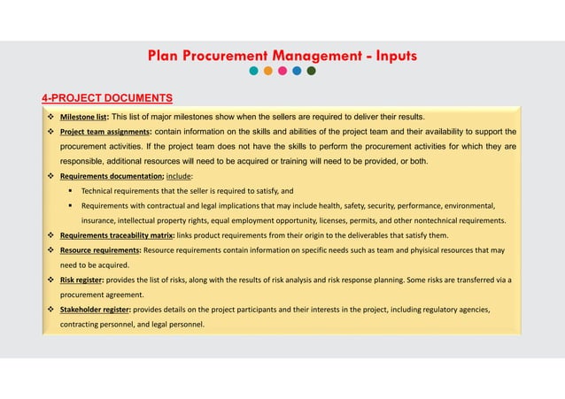 Plan procurement management | PPT