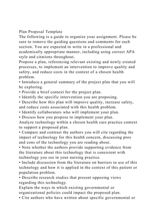 Plan Proposal TemplateThe following is a guide to organize your .docx