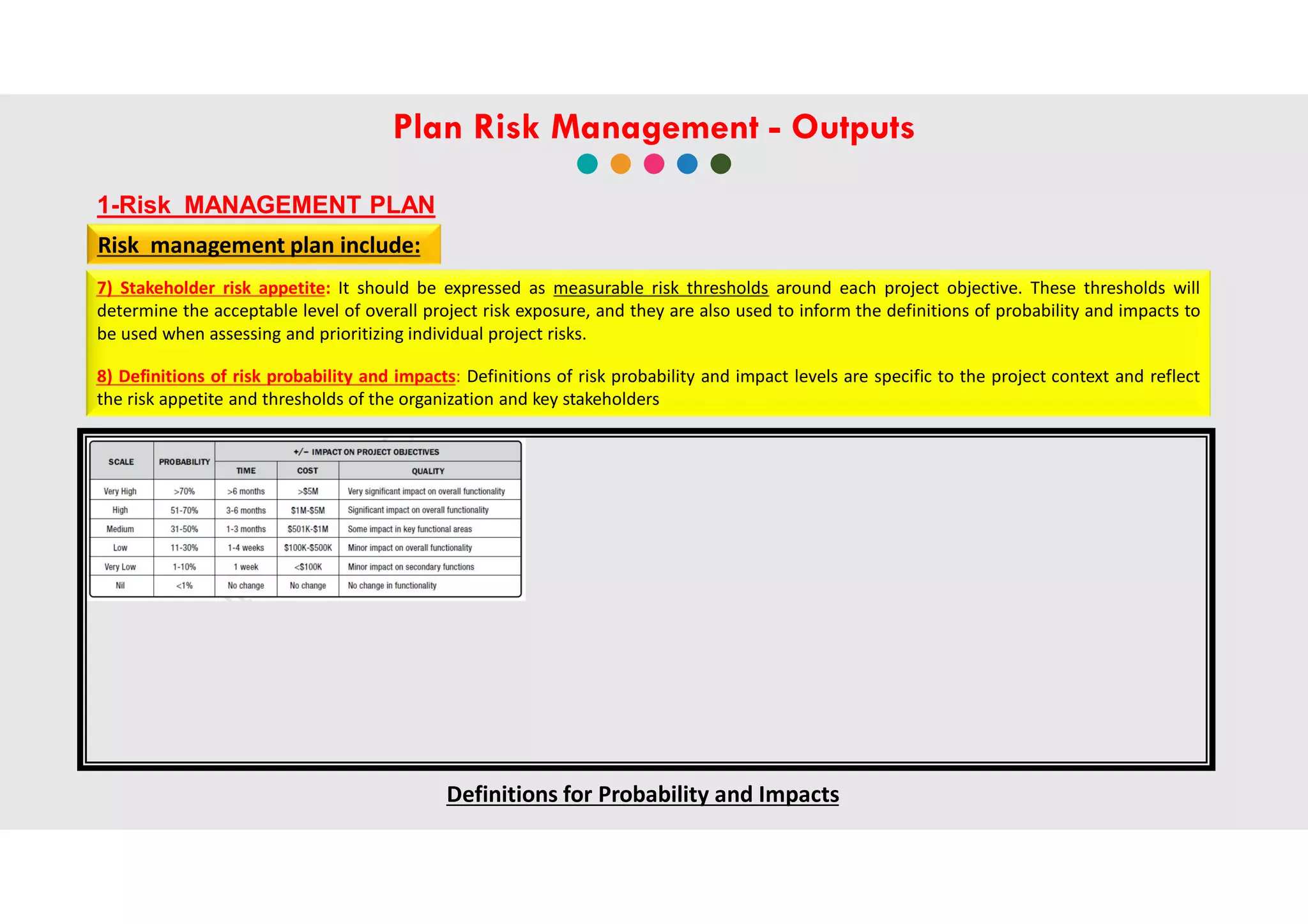 Plan risk management | PPT