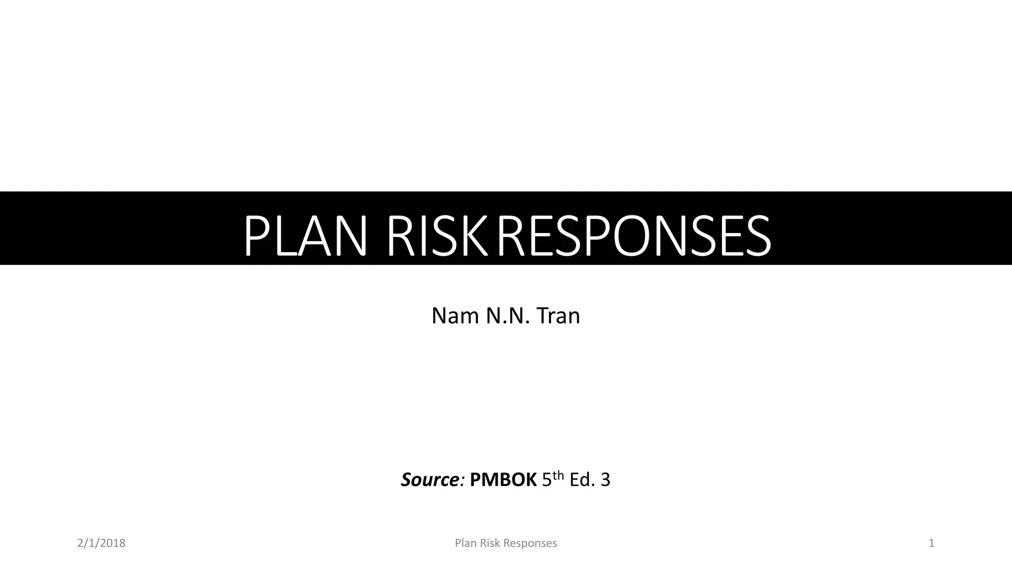 Plan Risk responses | PPTX