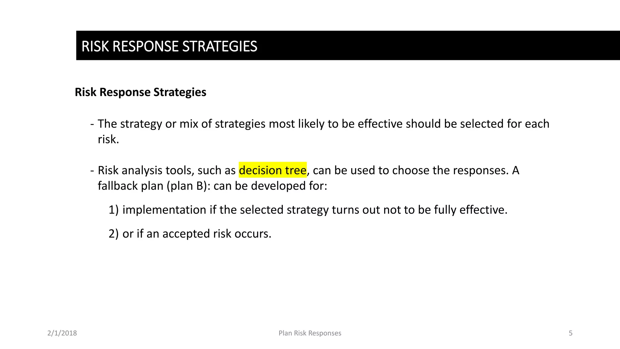 Plan Risk responses | PPTX