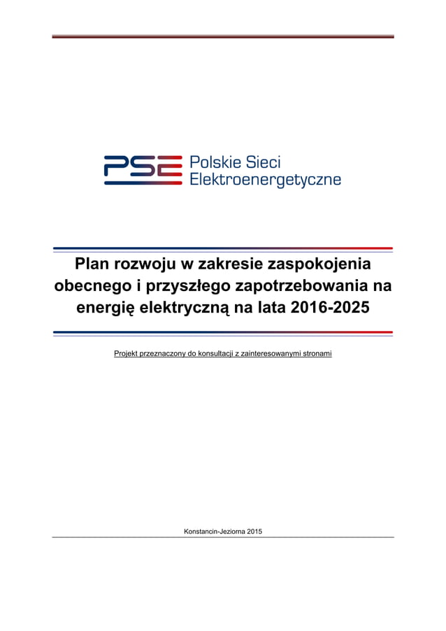 Plan rozwoju pse | PDF