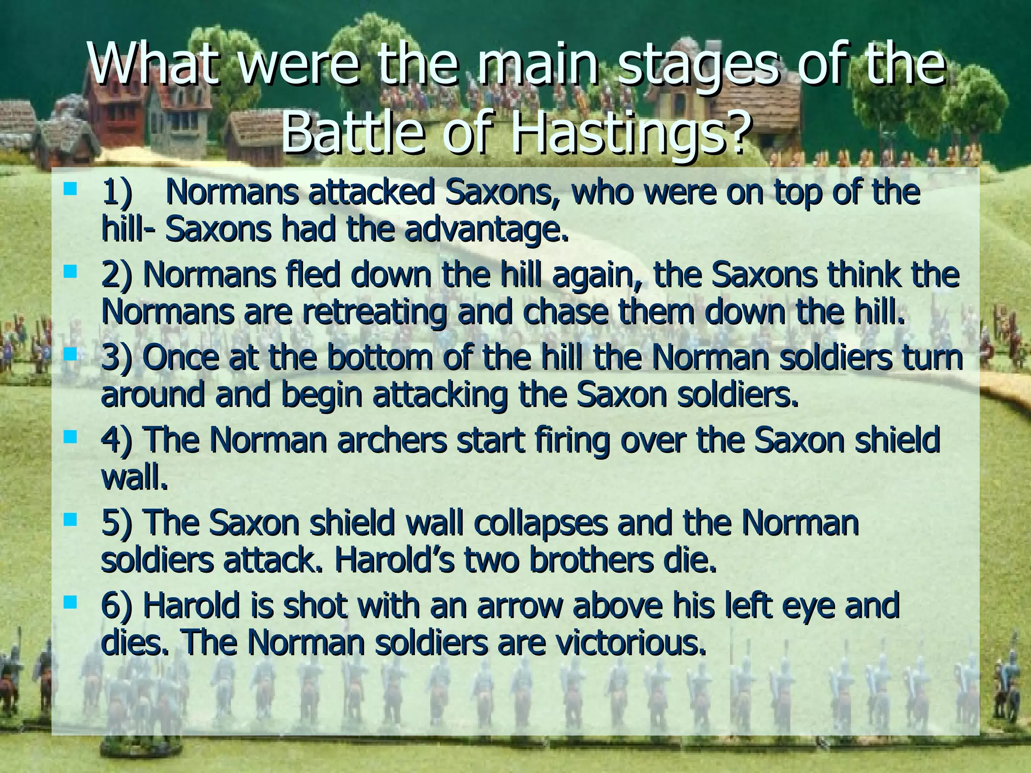 Plans For Battle Of Hastings Re Enactment | PPT