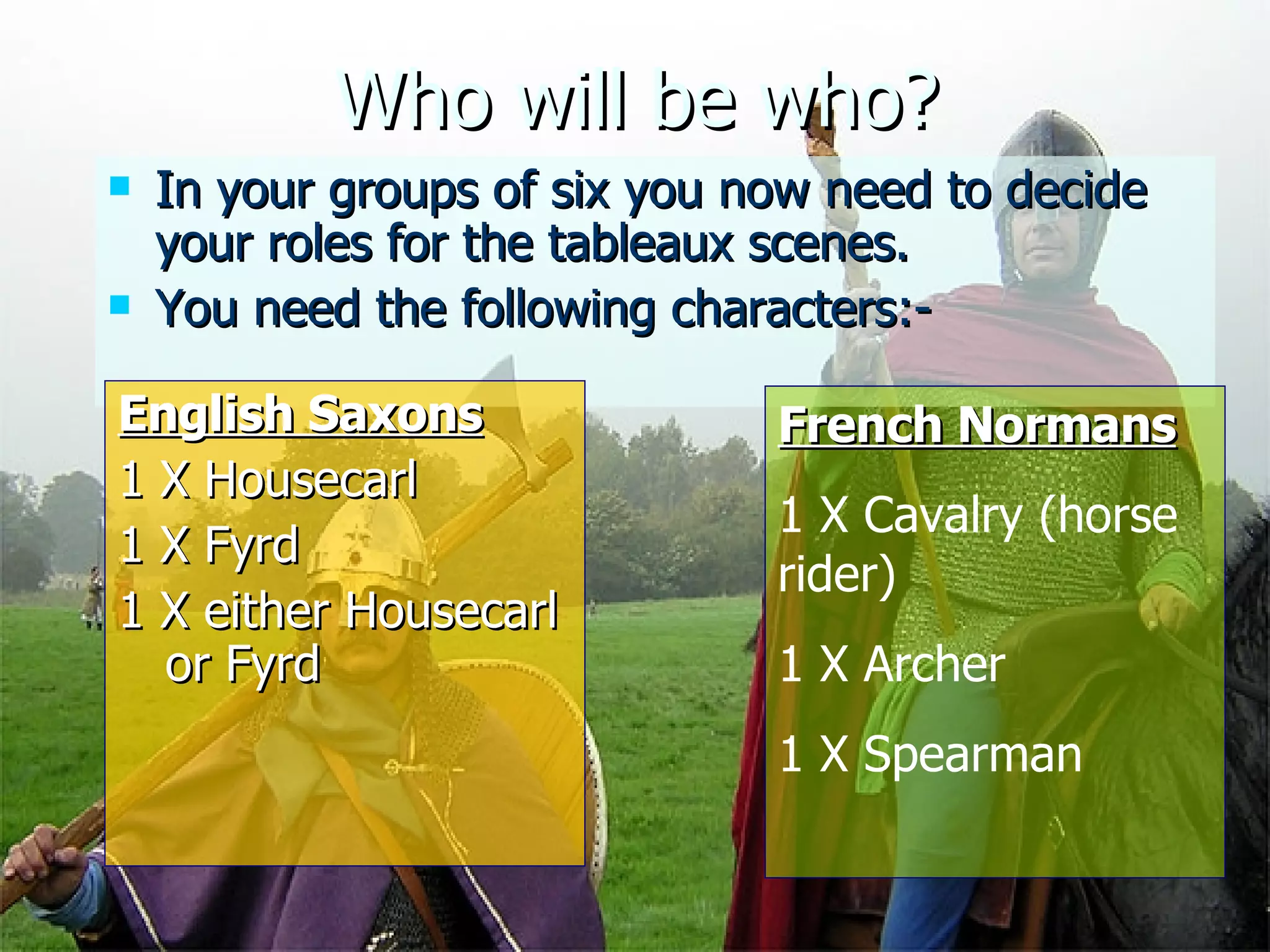 Plans For Battle Of Hastings Re Enactment | PPT