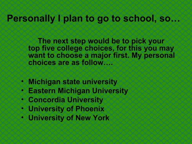 Plans after high school? | PPT