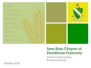 Iowa State Farmhouse Fraternity - Expansion & Remodel | PPT