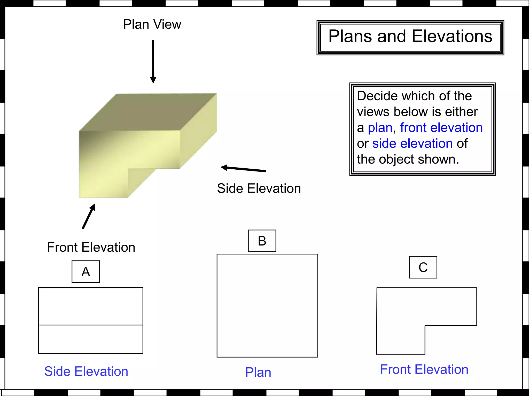 Plans and elevations from whiteboard maths | PPTX