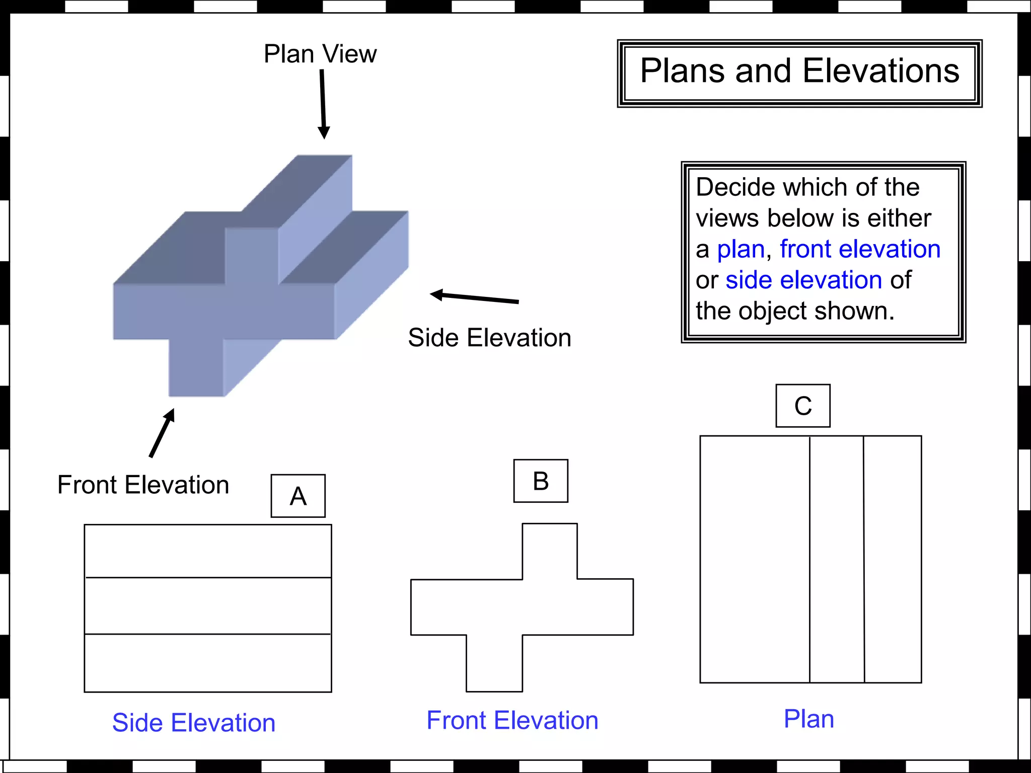 Plans and elevations from whiteboard maths | PPTX