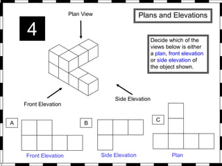 Plans and elevations from whiteboard maths | PPTX
