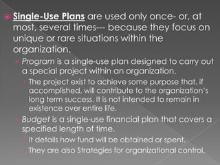 Plans and planning tools (principles of management). | PPTX