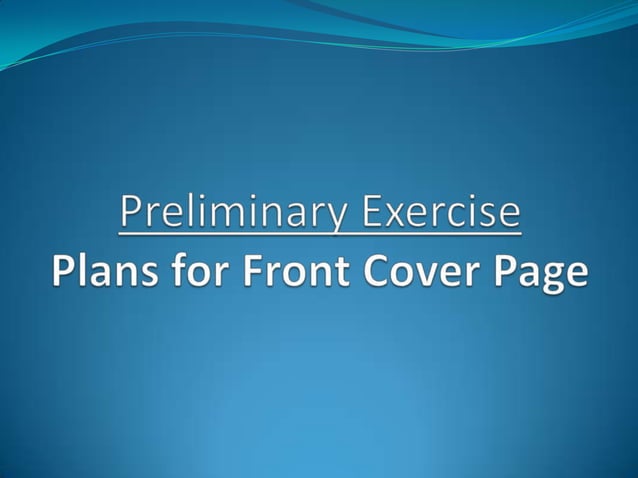 Plans for front cover | PPTX