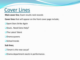 Plans for front cover | PPTX