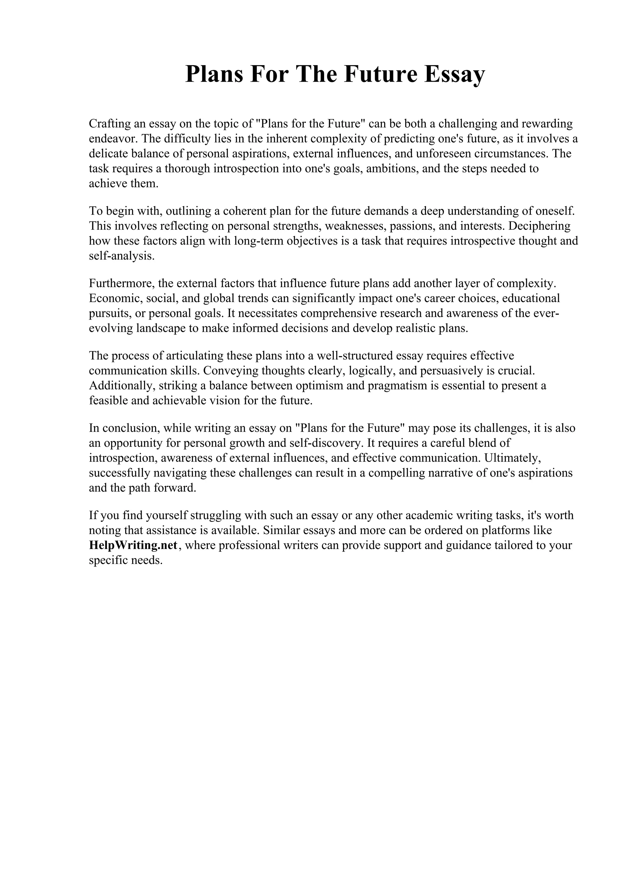 Plans For The Future Essay.pdf