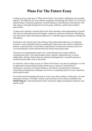 Plans For The Future Essay.pdf