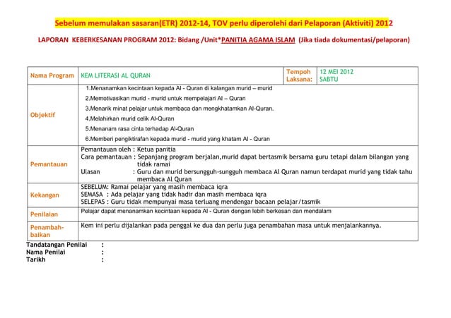 Plan strategik panitia agama islam 2013 | PPT