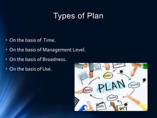 Planning & Types of Plans : By Arham | PPTX
