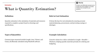 INTRODUCTION TO KEY CONCEPTS OF ESTIMATION | PPTX