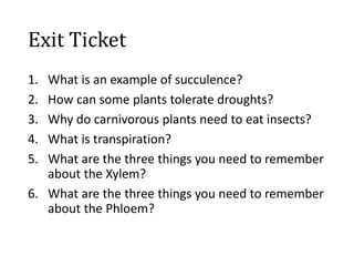 Plant adaptation (1) | PPTX