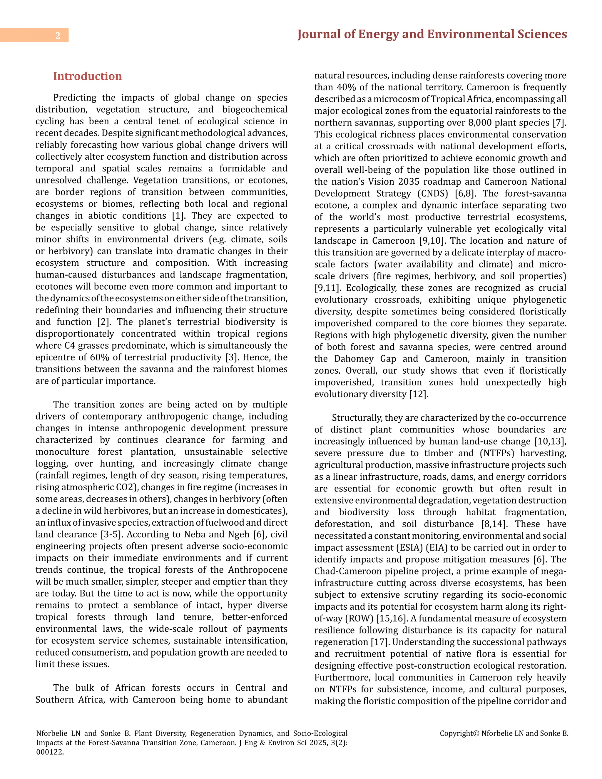 Plant Diversity, Regeneration Dynamics, and Socio-Ecological Impacts at ...