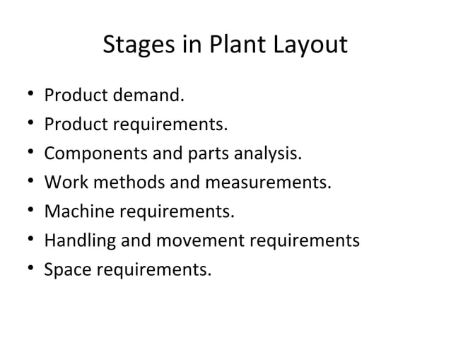 Plant layout | PPT | Mechanical and Industrial Engineering Industry ...