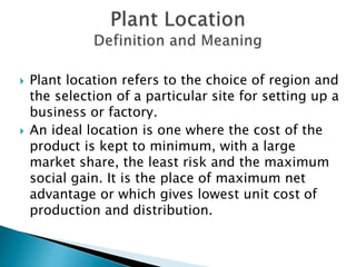 Plant location | PPTX