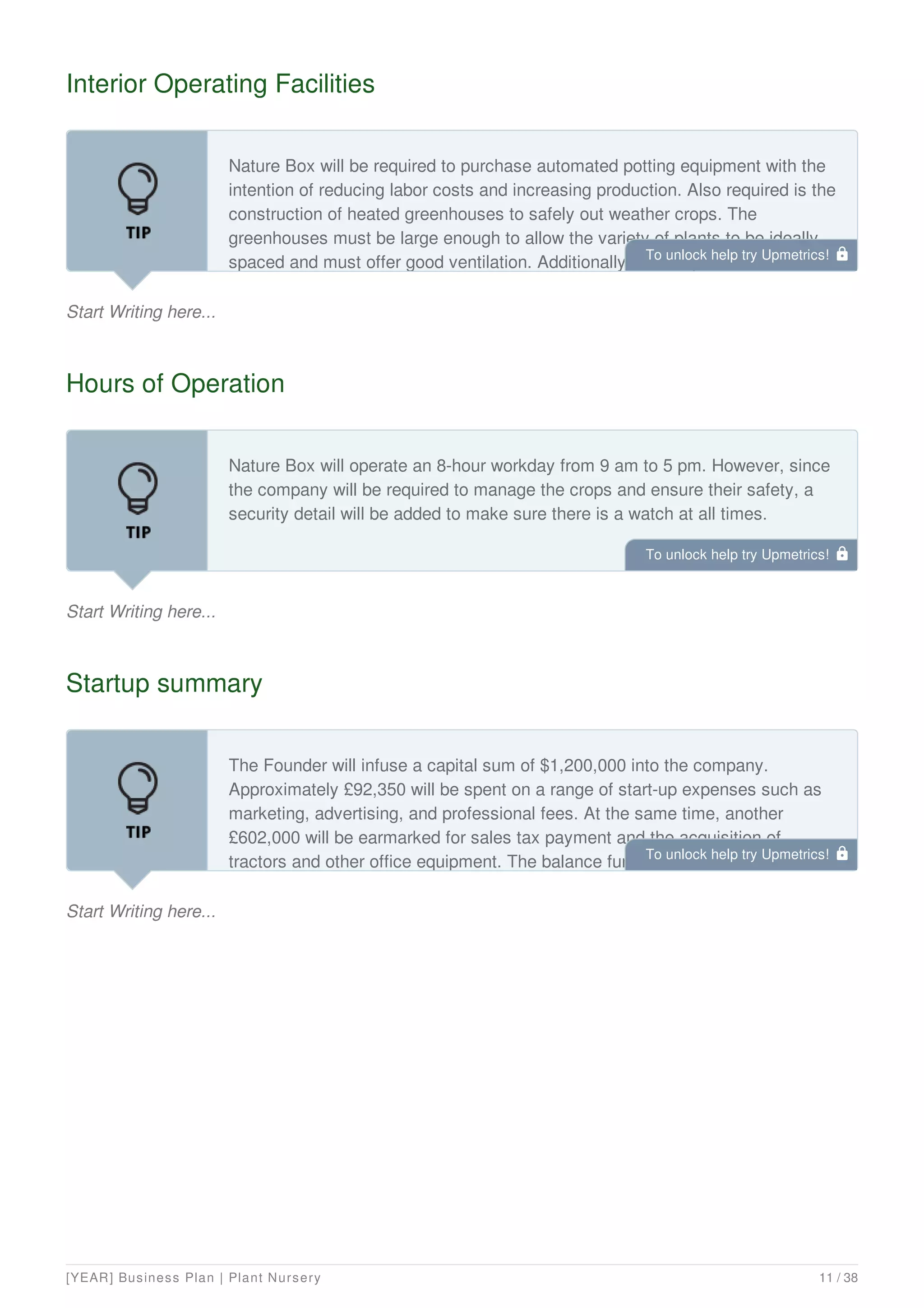 Plant Nursery Business Plan Example | PDF