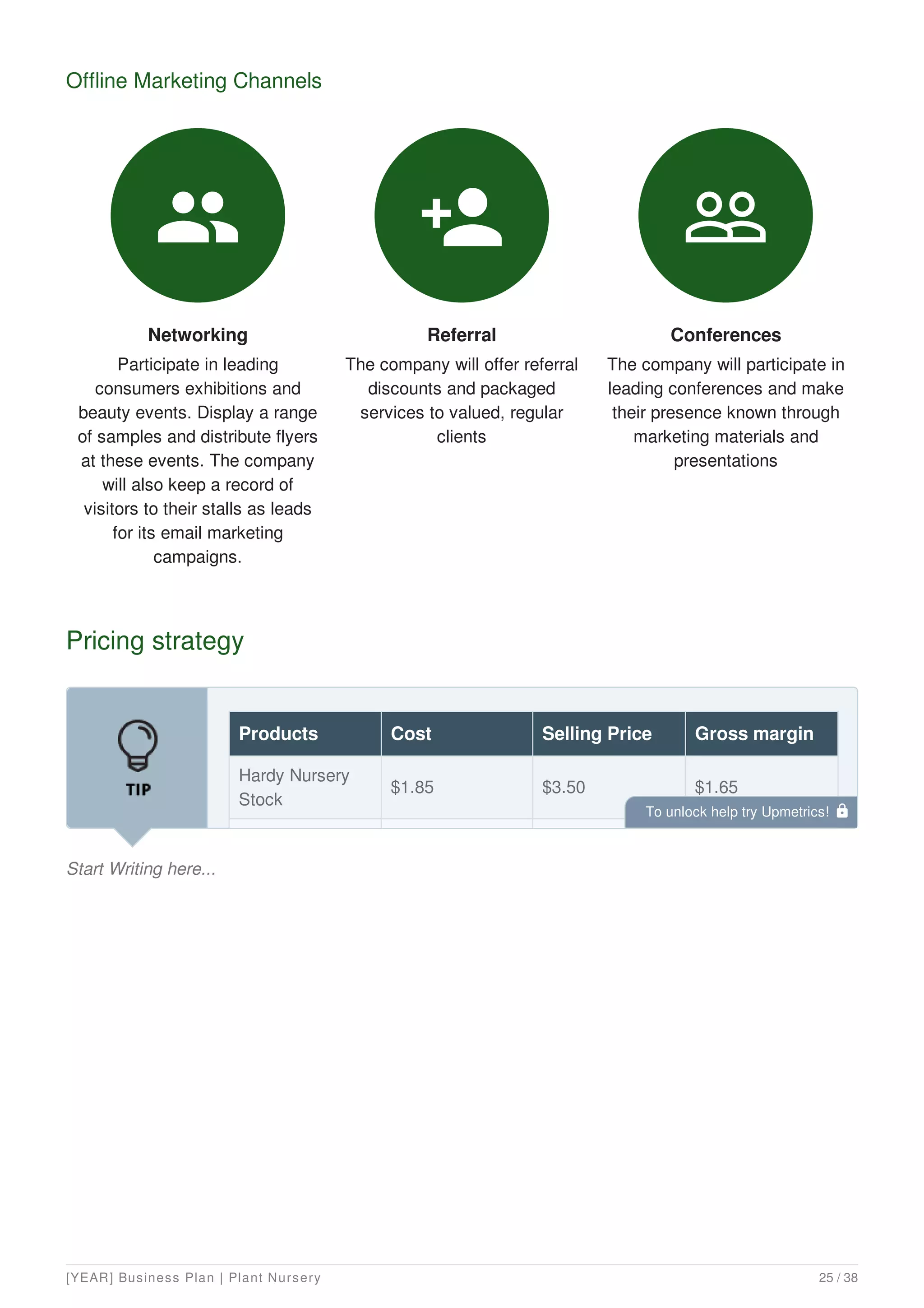 Plant Nursery Business Plan Example | PDF