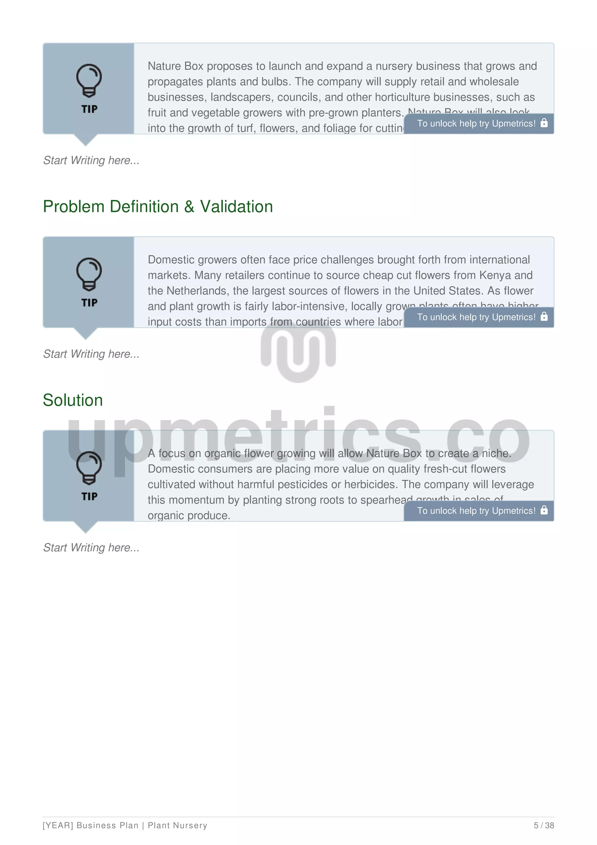 Plant Nursery Business Plan Example | PDF | Gardening | Home & Garden