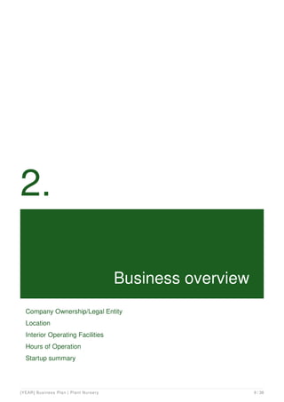 Plant Nursery Business Plan Example | PDF