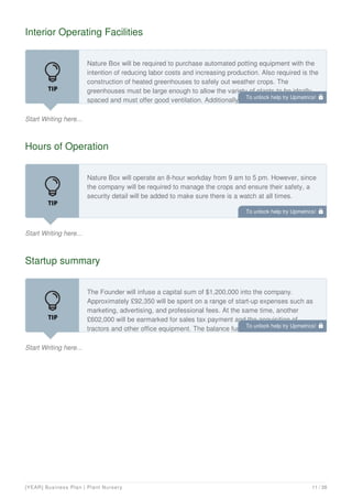 Plant Nursery Business Plan Example | PDF