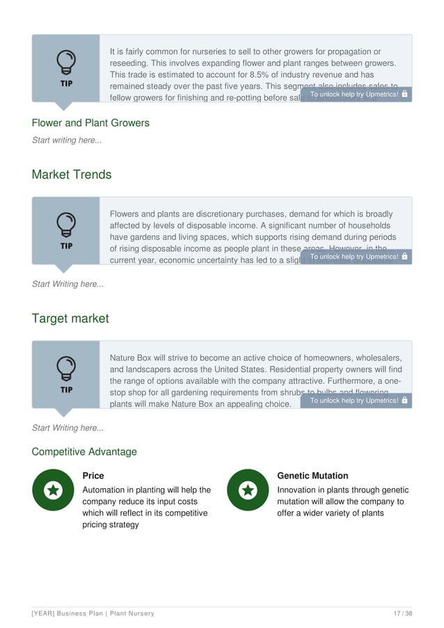 Plant Nursery Business Plan Example | PDF | Gardening | Home & Garden
